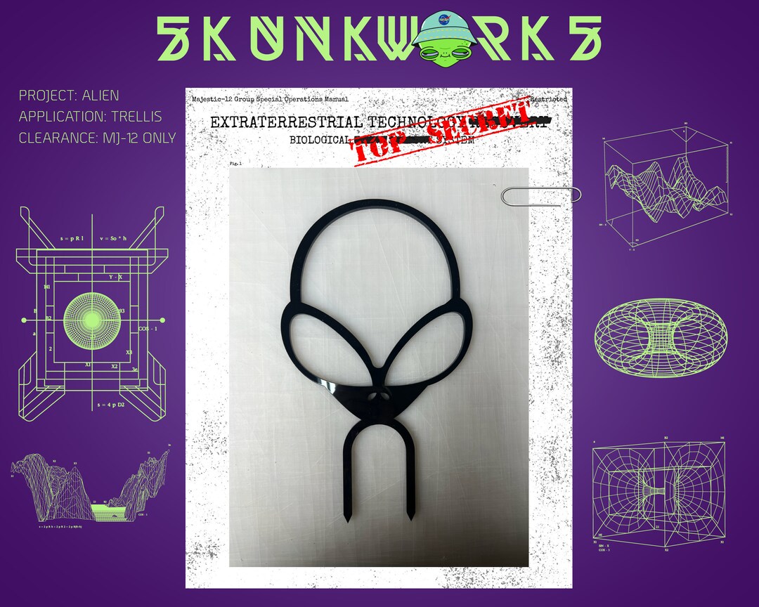 Alien Trellis - Houseplant Trellis (choose Size and Color) Ufo Potted ...