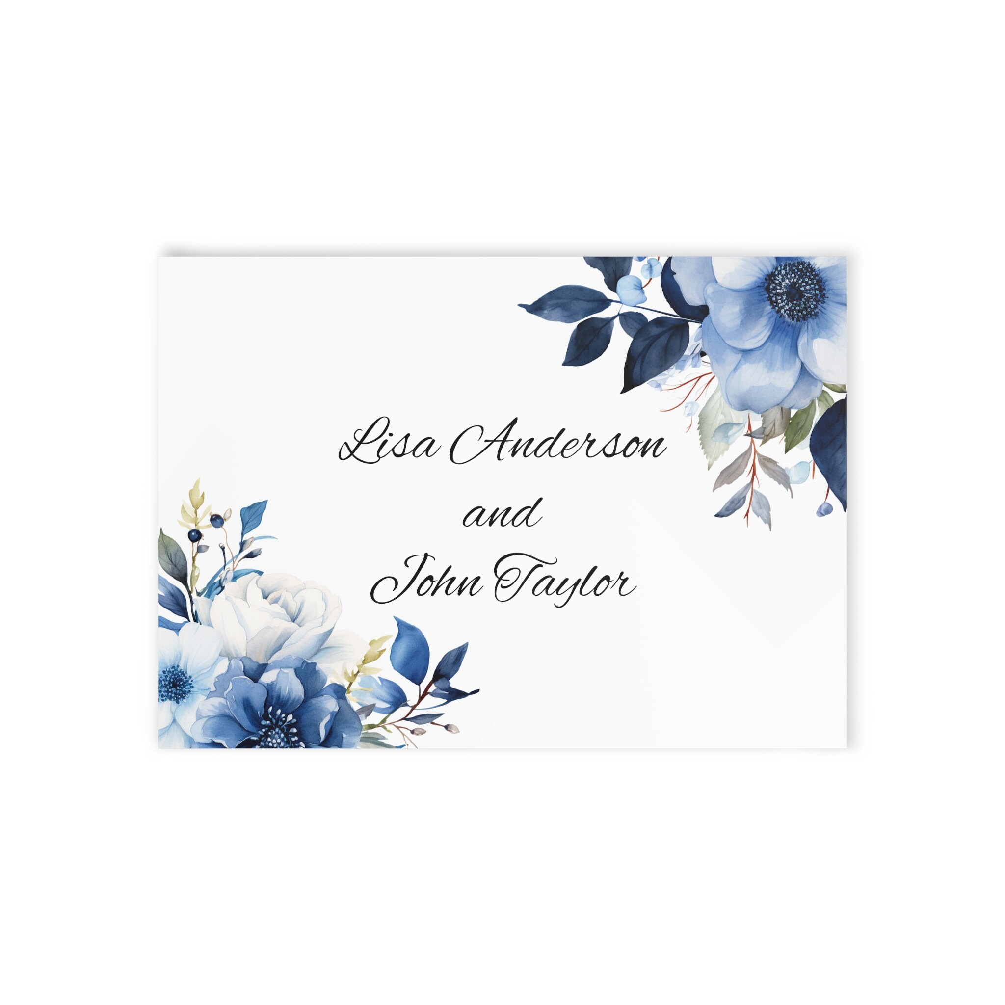 Watercolor Indigo Blue Floral Borders - Floral Borders - Wild Flowers ...