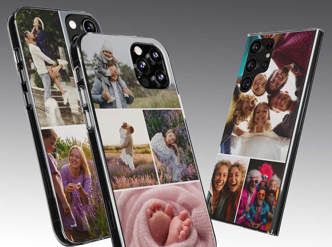 Custom Photo Collage Phone Case: Personalized TPU Gel Cover - Etsy