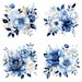 Watercolor Indigo Blue Floral Borders - Floral Borders - Wild Flowers ...