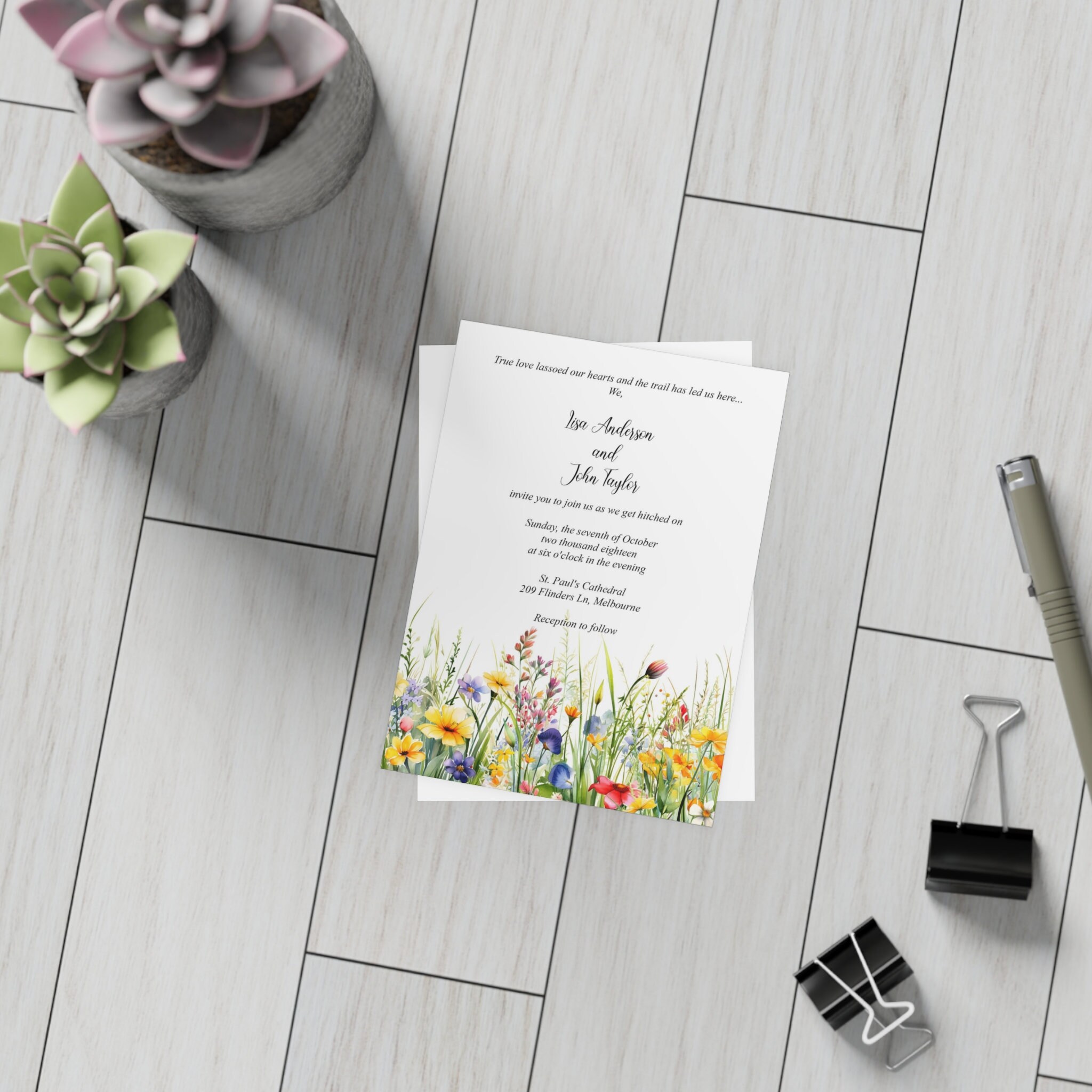 Watercolor Floral Borders Floral Borders Wild Flowers Navy and Blush ...