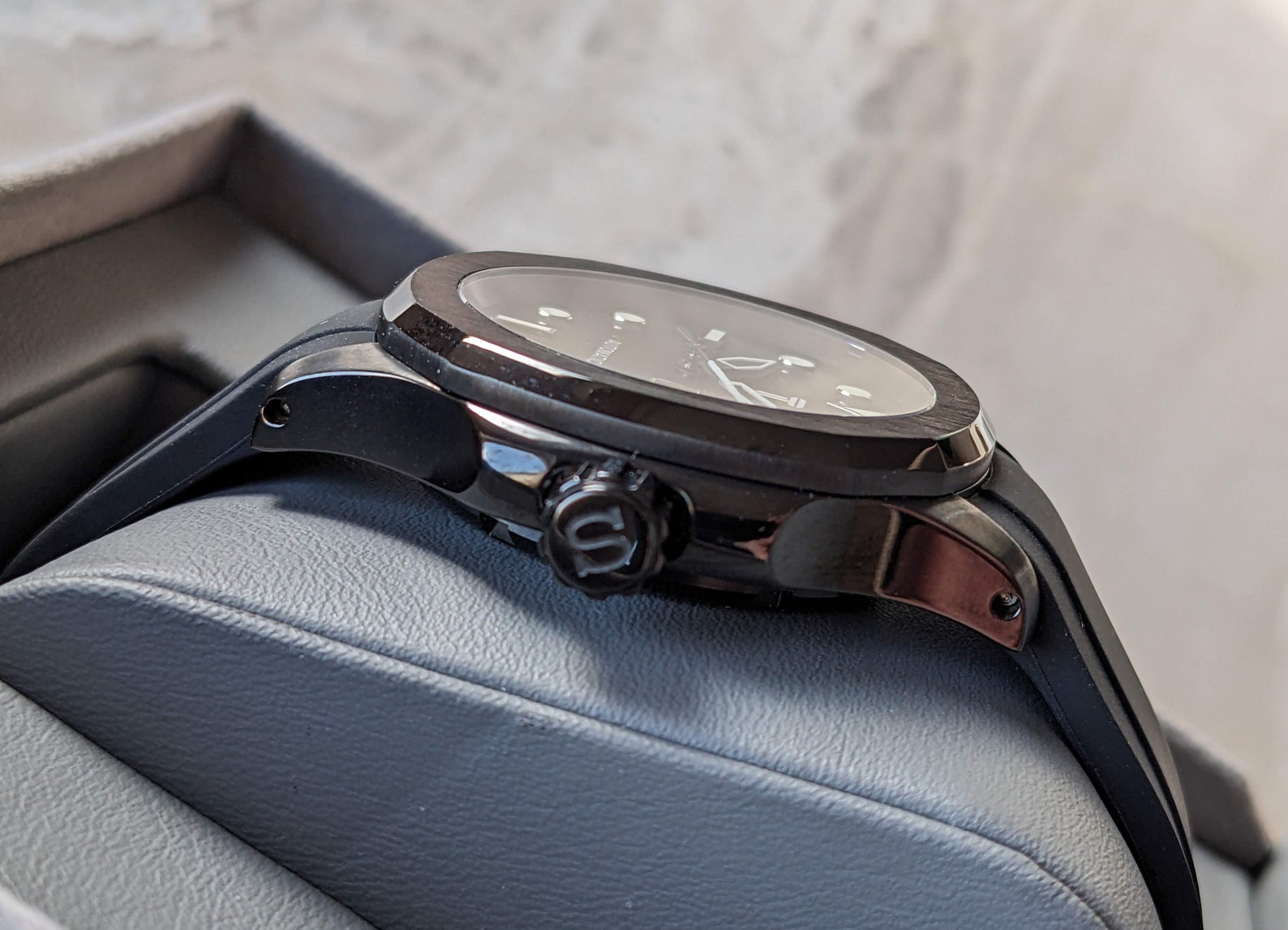 Custom Pilot Mod Black PVD Stainless Steel Case Custom Mens Watch Mod ...