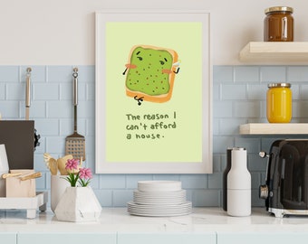Screaming Funny Avocado Digital Art Hilarious Ugly Veggies Printable ...