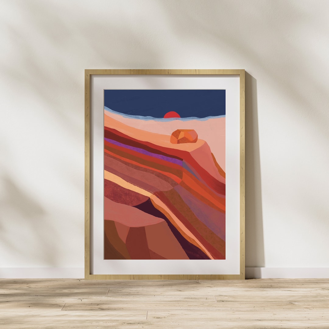 Abstract Cliff Landscape Wall Art L Printable Home Decor | Artist ...