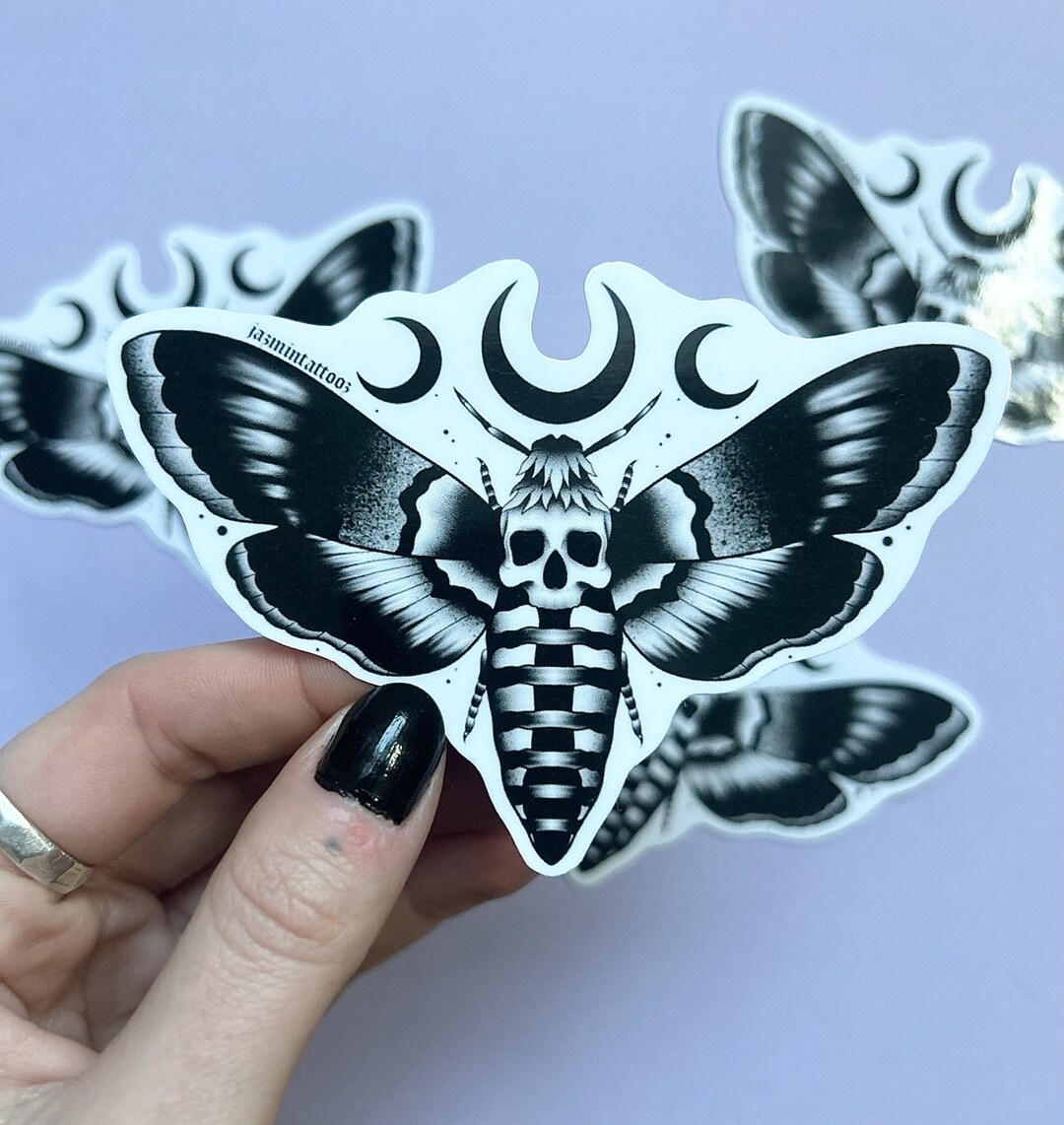 Gothic Death Moth Sticker | Tattoo Inspired Gothic Decal - Etsy