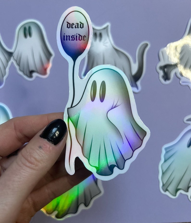 Ghost Sticker Pack Holographic Tattoo Inspired Sticker Set Gothic Decal ...