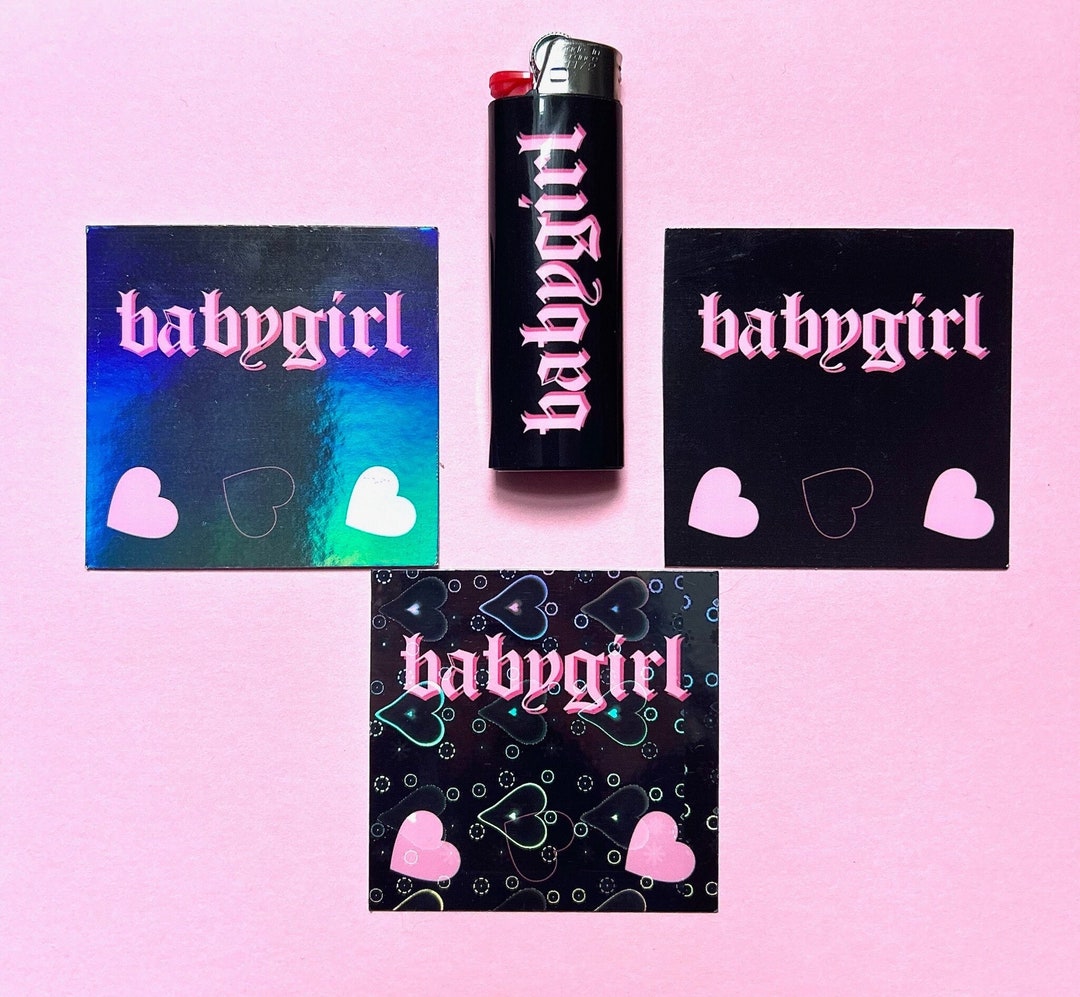 Lighter Sticker Black and Pink Decal Holographic Lighter Wrap Gift for ...