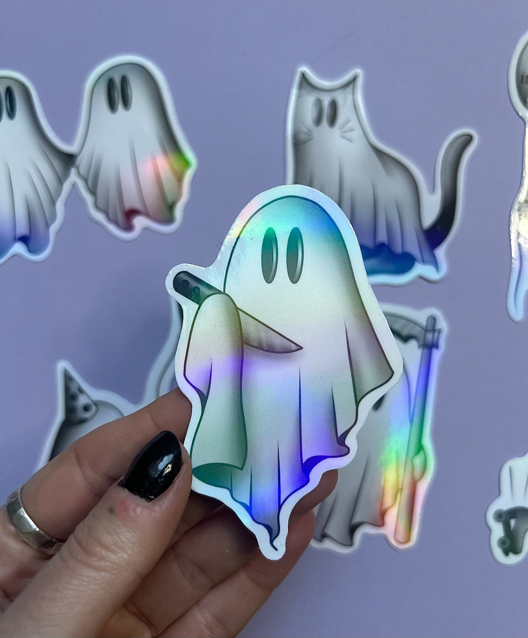 Ghost Sticker Pack Holographic Tattoo Inspired Sticker Set Gothic Decal ...