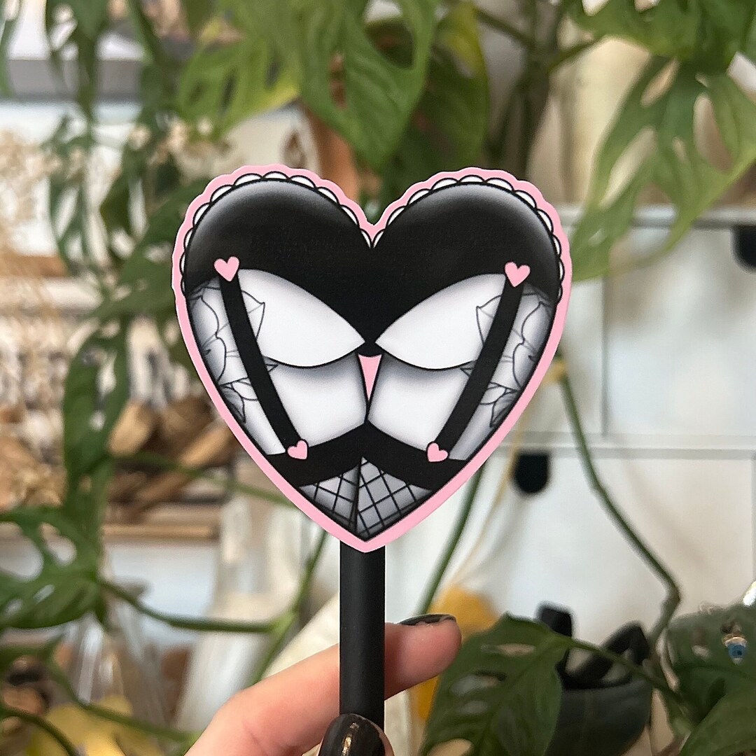 Heart Butt Sticker | Valentines Sticker | Gothic Waterproof Decal ...