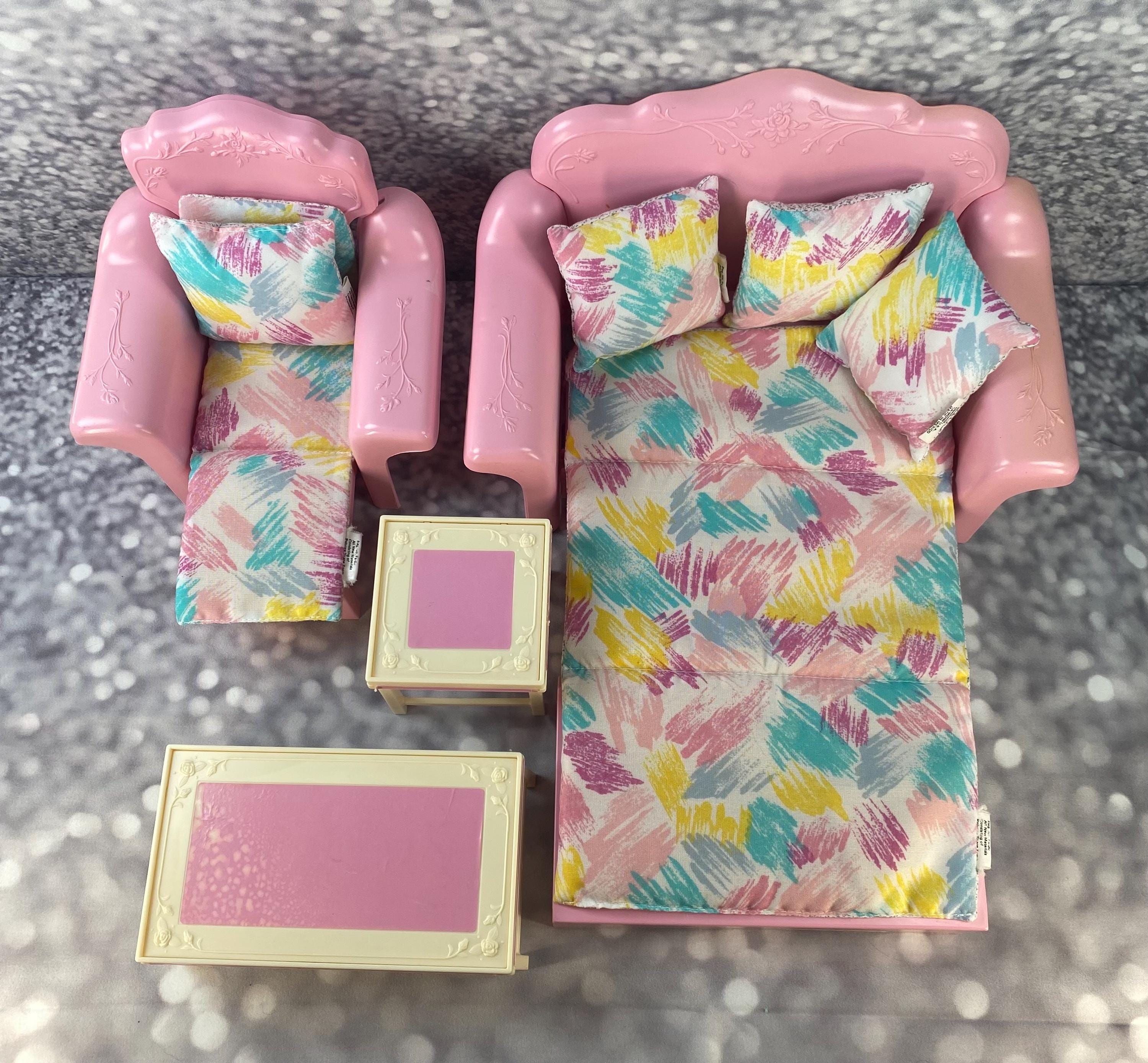 Sweet Roses PJ Living Room Furniture: 1987 Barbie Dream House Furniture ...