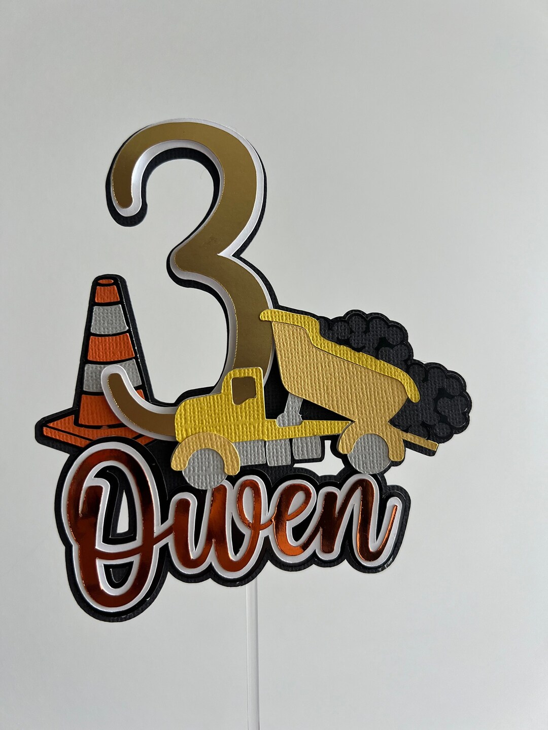 Cake Topper With Age and Name Kids Birthday Number Topper First ...