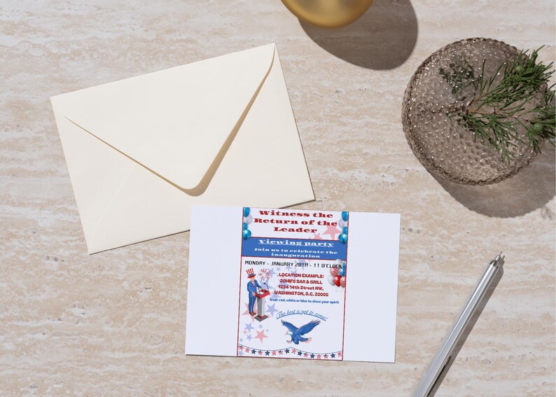 Editable Trump 2025 Inauguration: Digital Invitation Card for Viewing ...