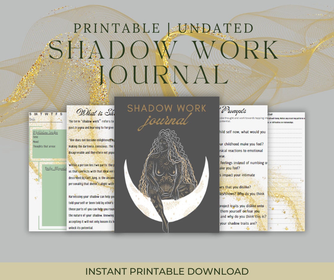 Shadow Work Journal, Self-reflection, Gratitude, Positive Affirmation ...