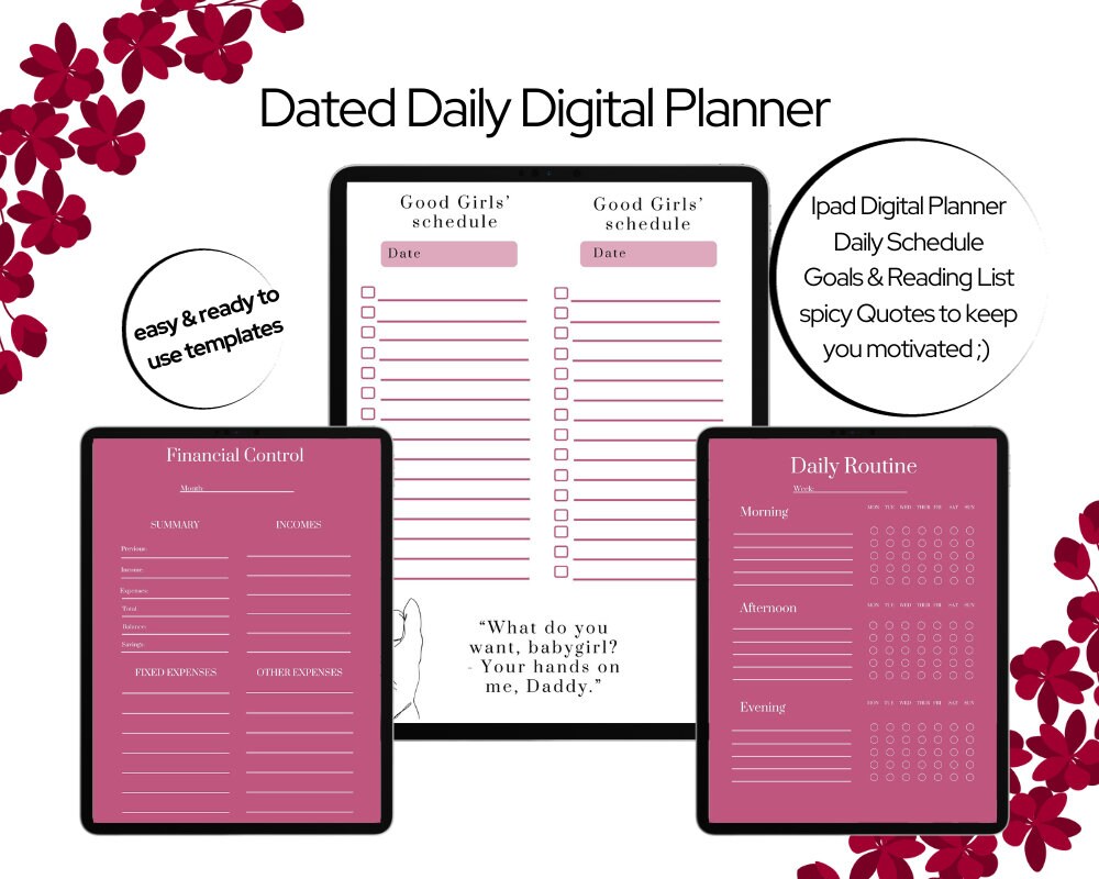 Best Digital Planner for Girls 2023 2024 Daily Digital - Etsy