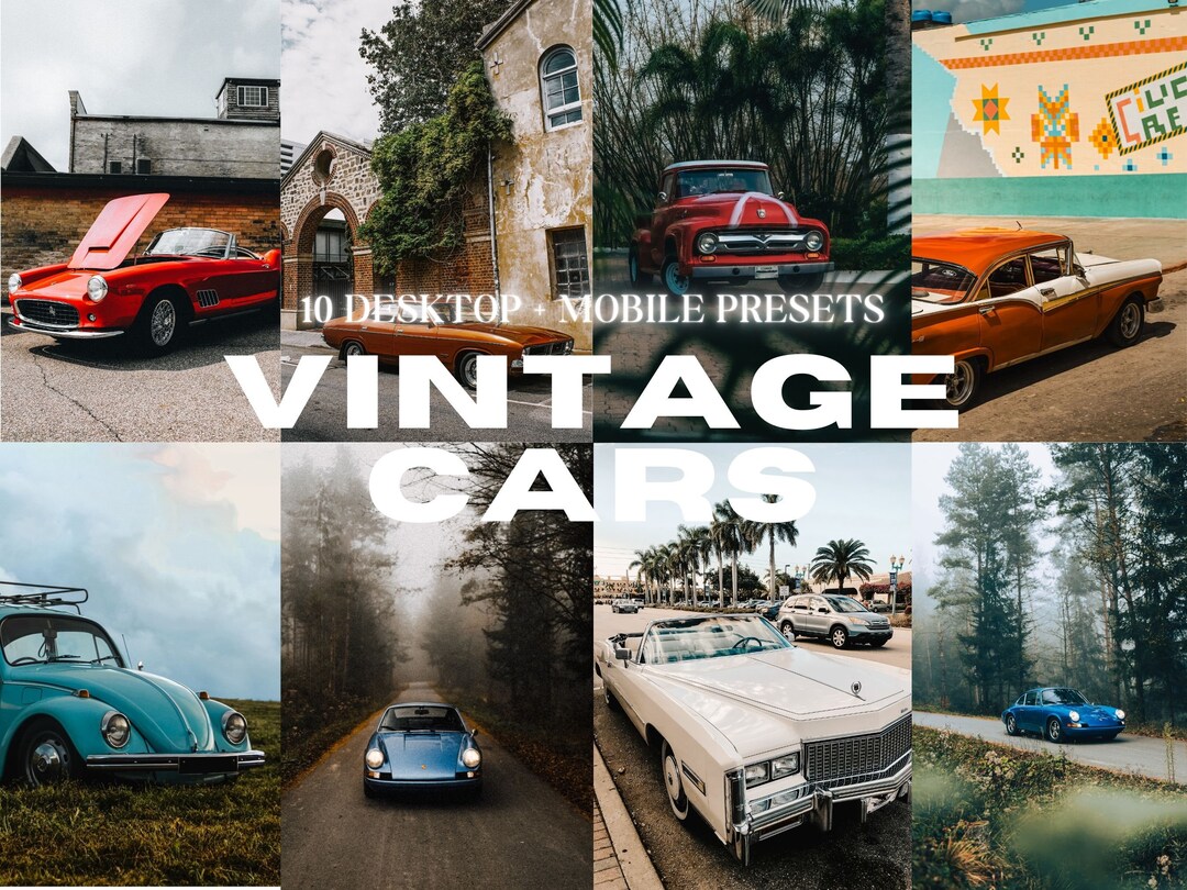 10 Vintage Car Lifestyle Automobile Presets // Car Presets // Moto ...