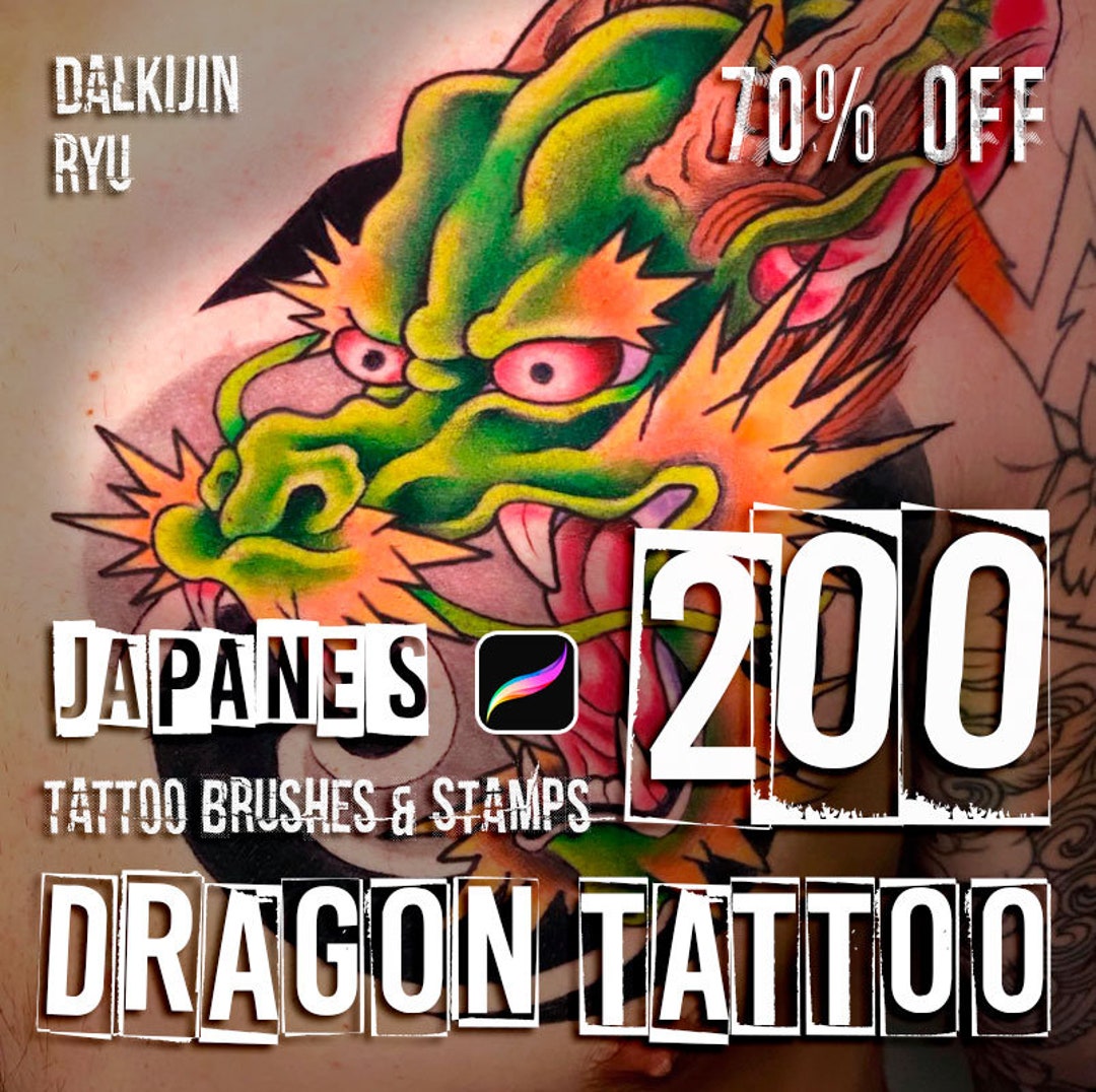 Dragon Procreate Brushes Dragon Tattoo Dragon Brushes Dragon - Etsy