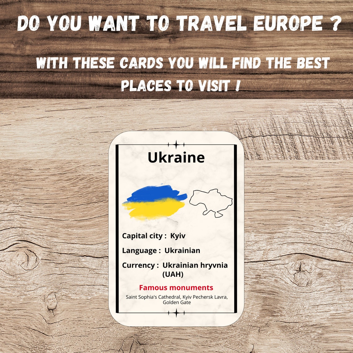 Double-sided Cards of European Countries | Instant Download | Knowledge ...