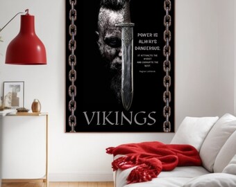 Vikings Ragnar Lothbrok Tv-show Motivational Art Work Wall Art Poster ...