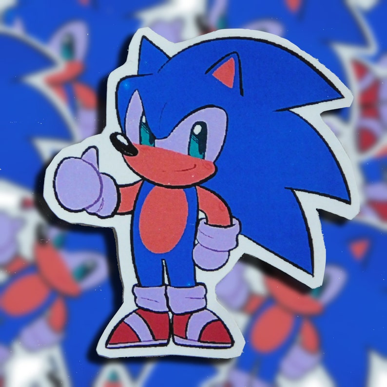 Chibi Sonic the Hedgehog Vinyl Sticker - Etsy