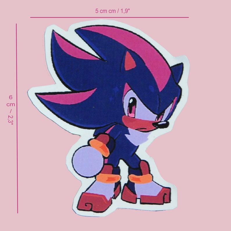 Chibi Shadow the Hedgehog Vinyl Sticker - Etsy