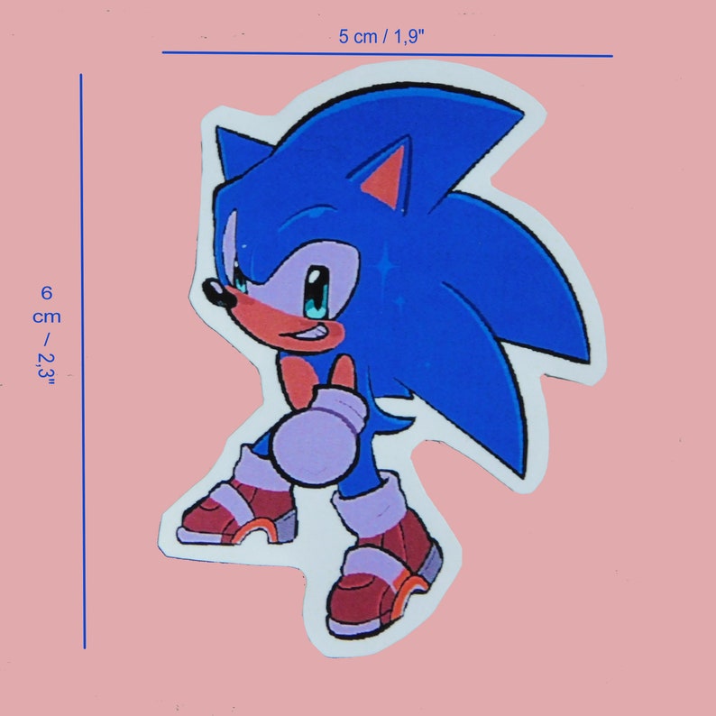 Chibi Sonic the Hedgehog Vinyl Sticker - Etsy