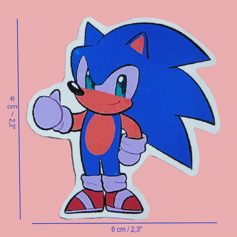 Chibi Sonic the Hedgehog Vinyl Sticker - Etsy