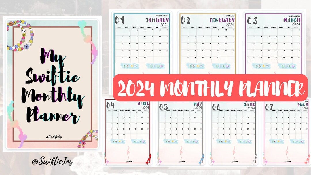 Swiftie Inspired Digital Planner Complete Package Monthly and Weekly ...