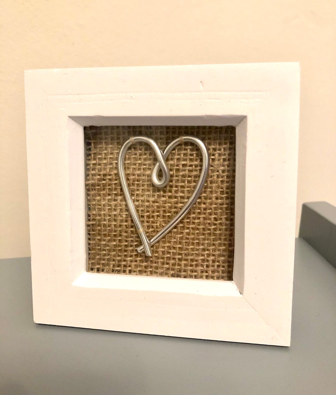 Wire Heart in Frame. - Etsy