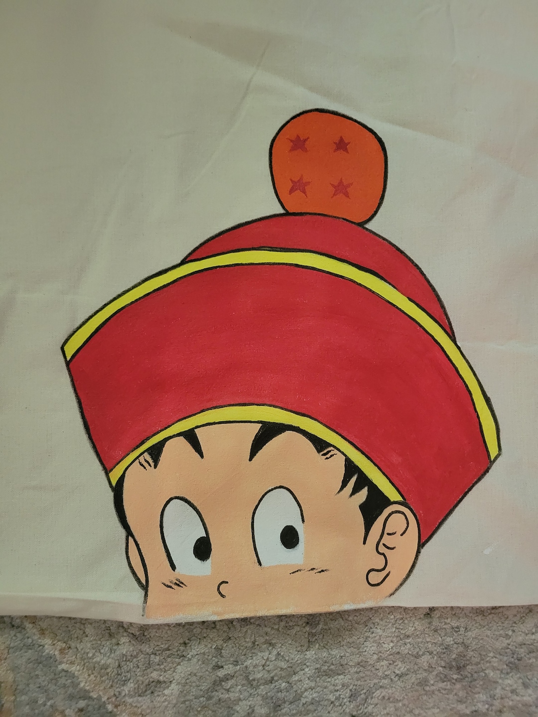 Fandom Cotton Tote Hand Painted Kid Gohan Swag Bag - Etsy