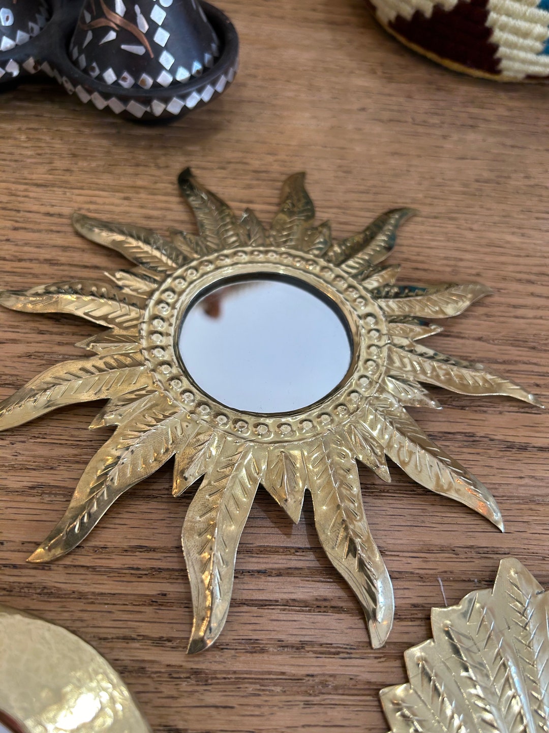Moroccan Mirrors in Golden Copper Brass Handcrafted, Artisanally ...
