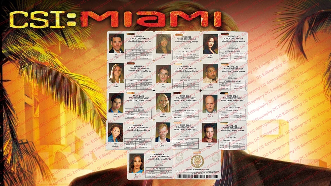 CSI Miami Novelty Identification Badges - Etsy
