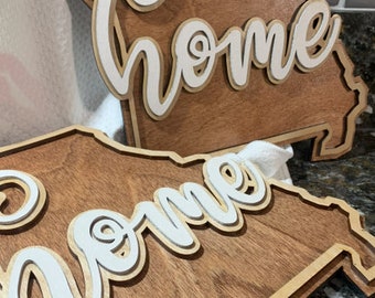 Home State Wall Art Home State Sign State Art Wood Sign - Etsy