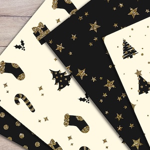 Christmas Digital Paper Set 24 Seamless Patterns Christmas Background ...