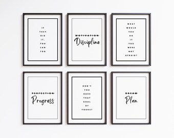 3 Printable Motivational Posters Bundle, Positive Mindset Posters ...