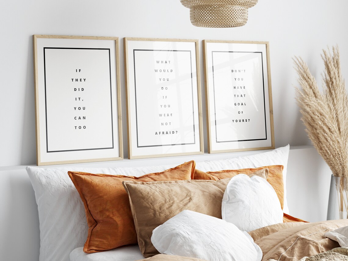 3 Printable Motivational Posters Bundle, Positive Mindset Posters ...