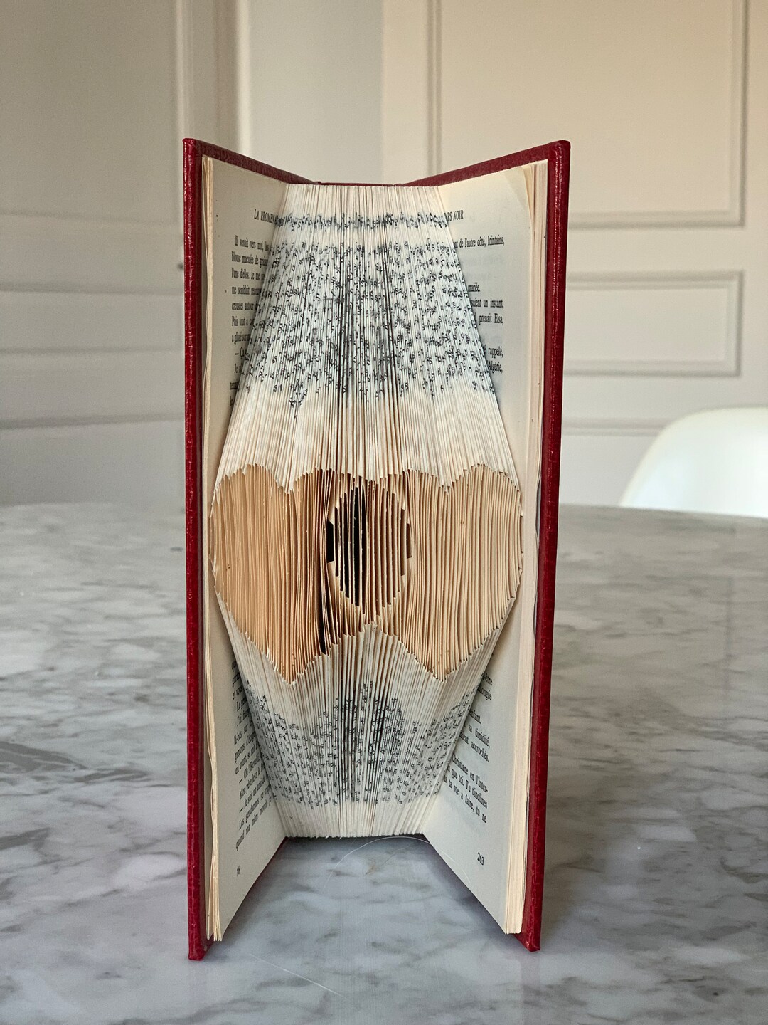 Hand-folded Book Intertwined Hearts - Etsy