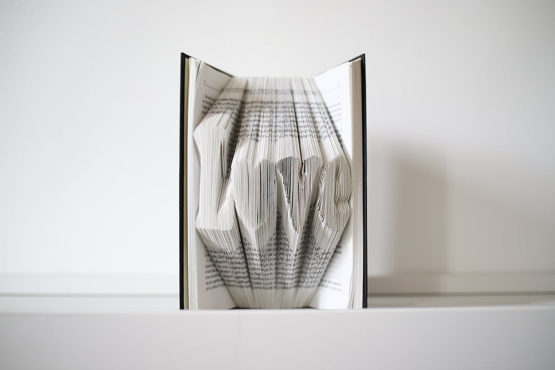LOVE Hand-folded Book - Etsy