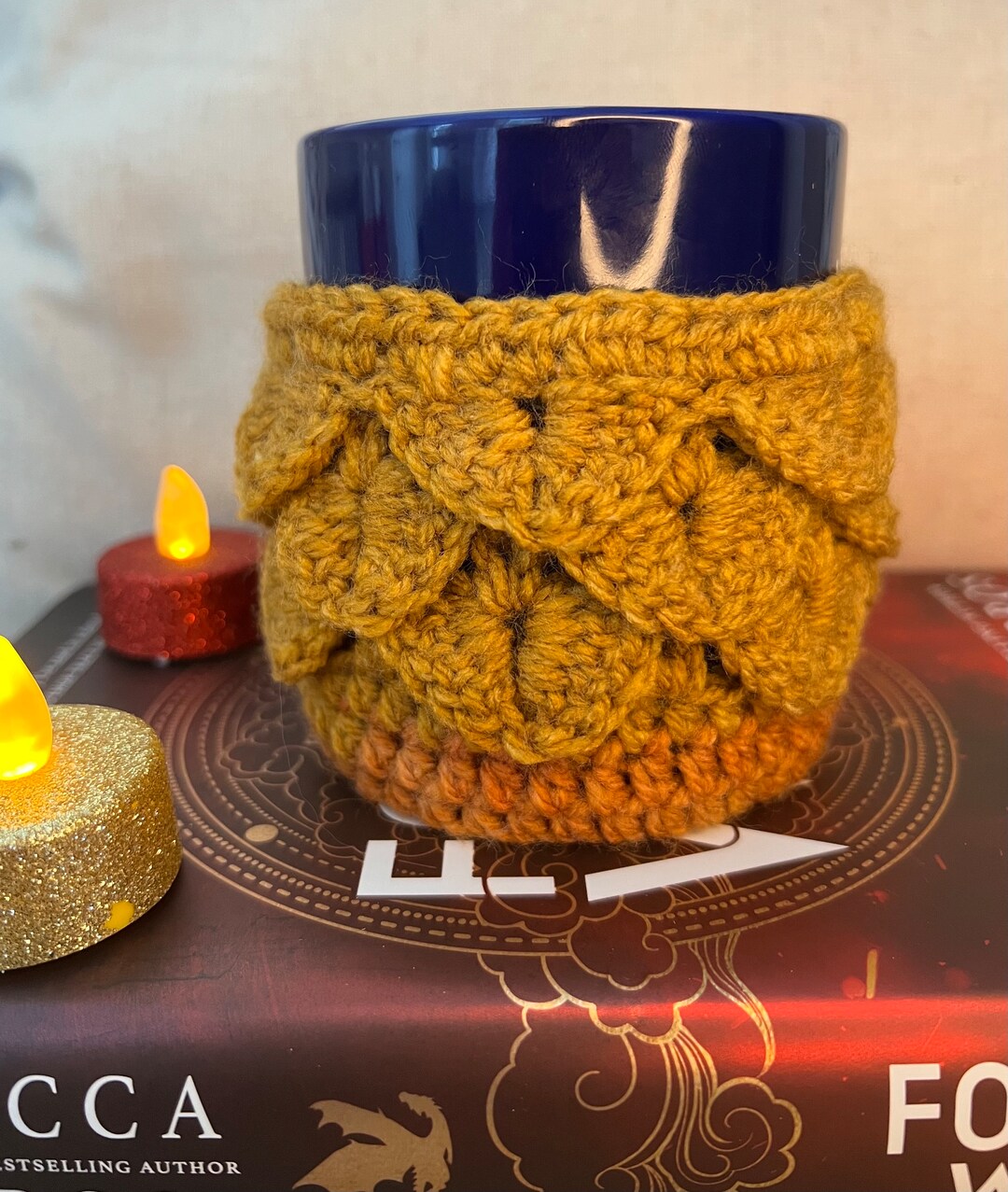 Dragon Scale Mug Cozy With Built in Coaster Ready to Ship - Etsy