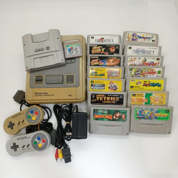NTSC-J Nintendo Super Famicom SFC Console Set 15 Softwares Japan Import ...