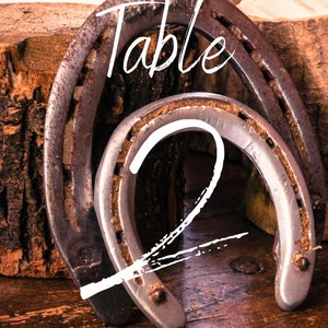 Western Themed Wedding Table Number Template - Etsy
