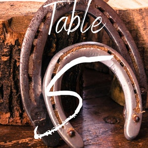 Western Themed Wedding Table Number Template - Etsy