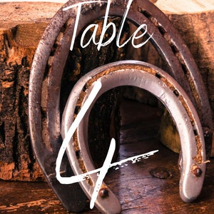 Western Themed Wedding Table Number Template - Etsy