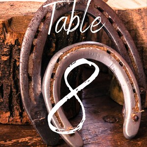 Western Themed Wedding Table Number Template - Etsy