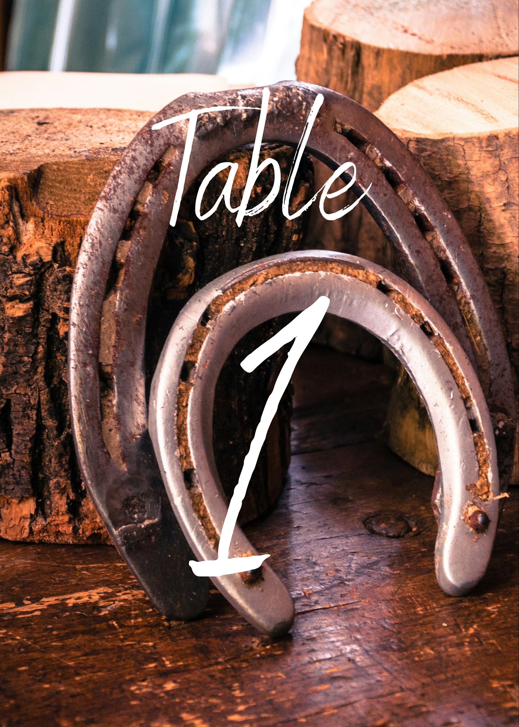 Western Themed Wedding Table Number Template - Etsy