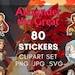 Alexander the Great Stickers: 80 Digital Clipart Pack in PNG, JPG, SVG ...