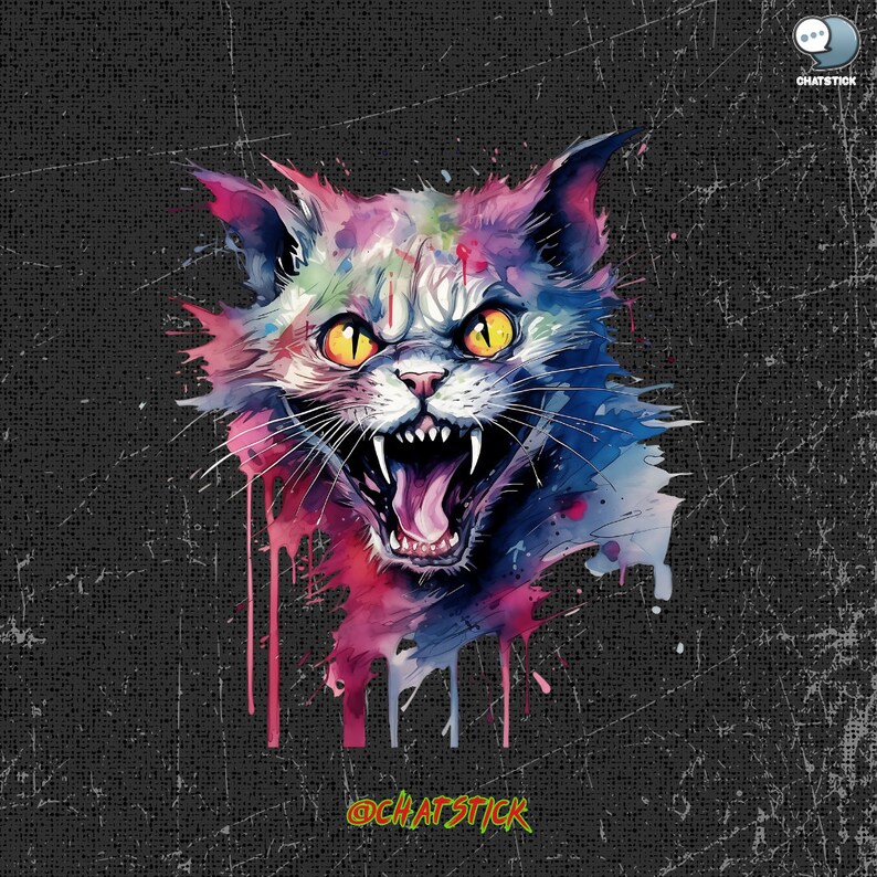 Cat Zombies Watercolor Clipart Mega Pack 180 PNG ,cats Horror Images ...