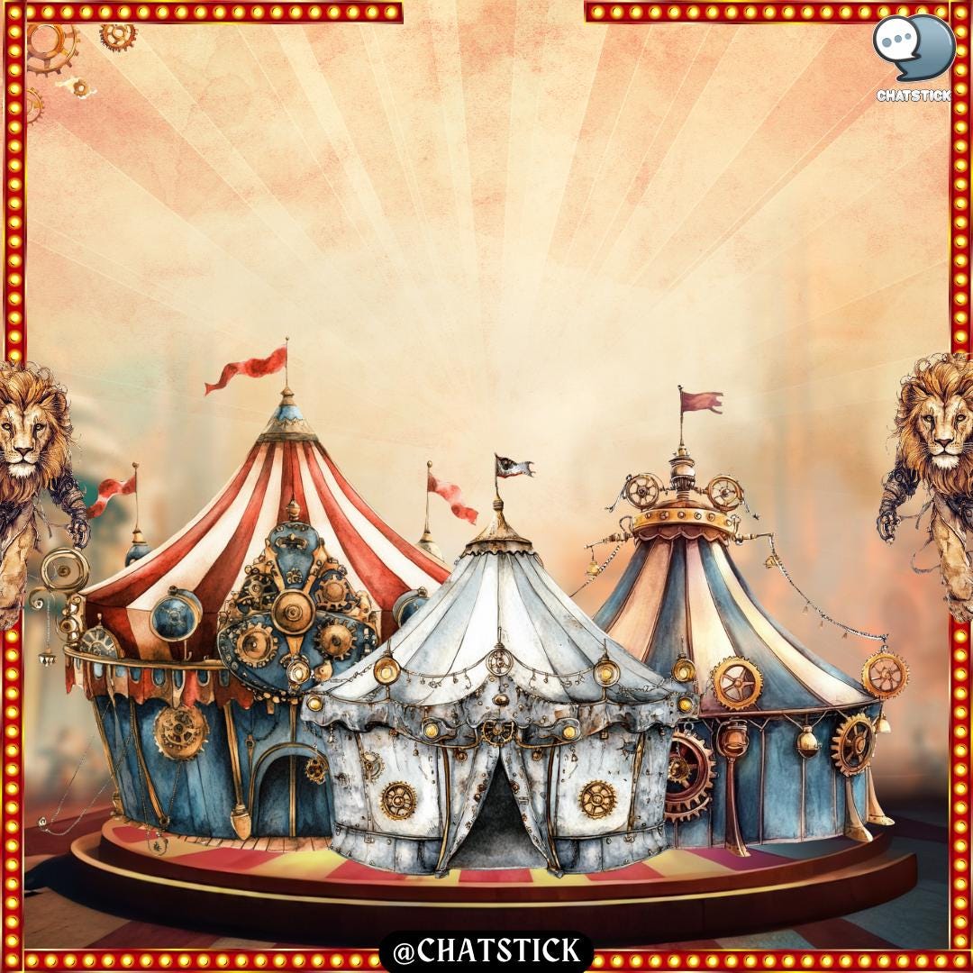 Steampunk Circus Clipart Bundle - 160 High-resolution Pngs of ...