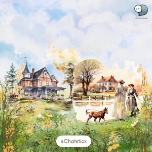 Victorian Country Life Clipart Collection – 150 High-quality Pngs ...