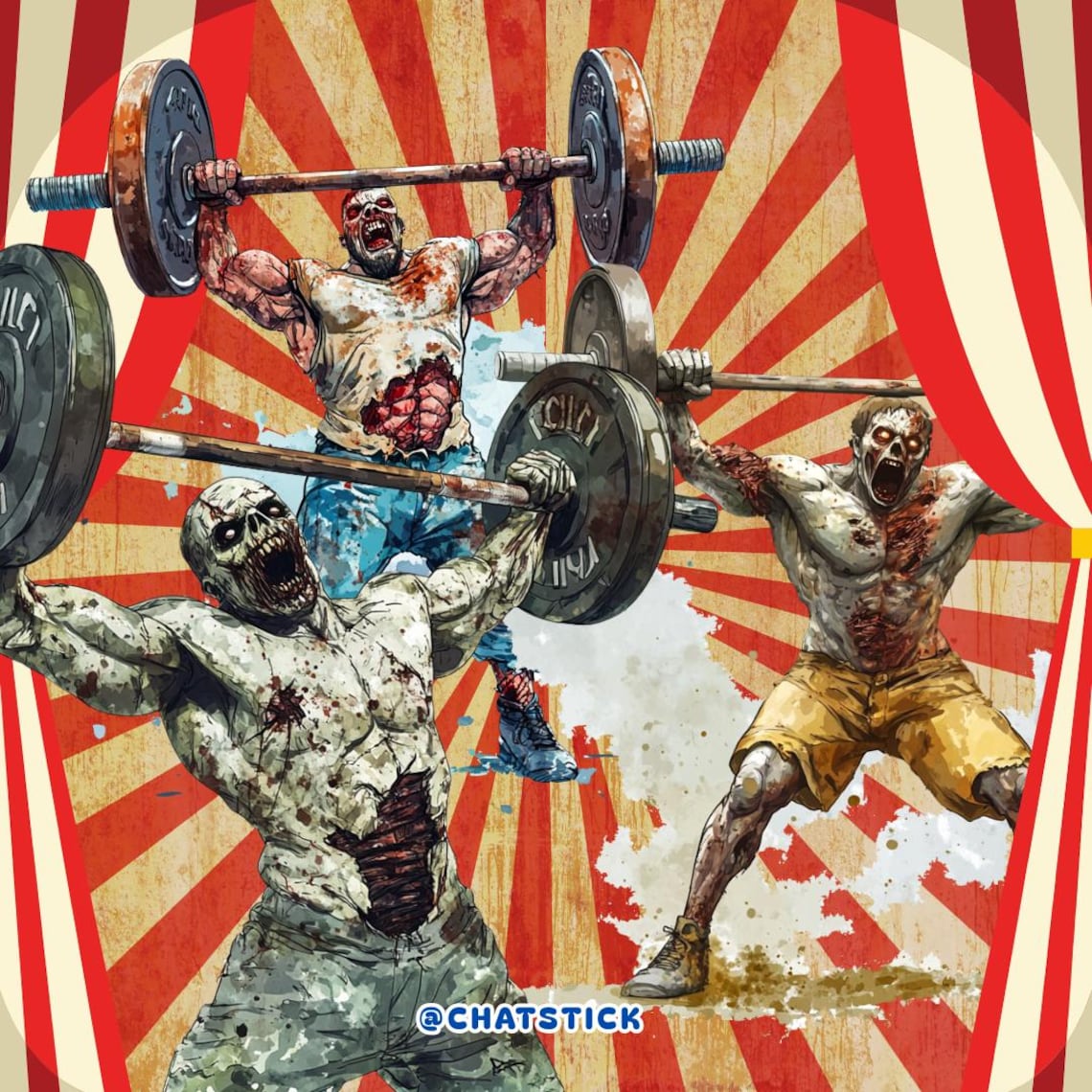 Zombie Circus Performers Clipart - 160 PNG Halloween Zombie Clowns ...