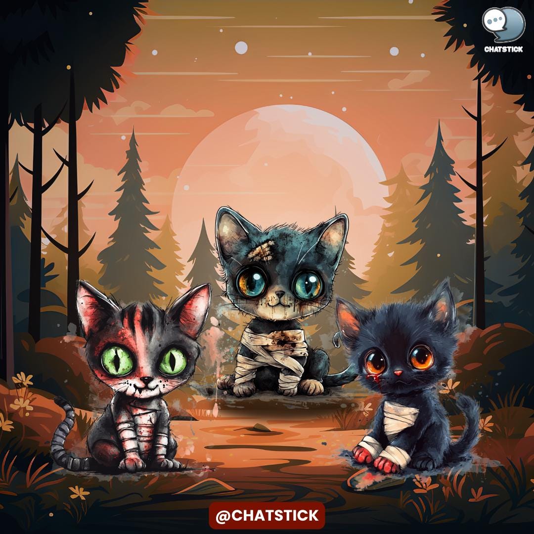 Zombie Pets Clipart Bundle | 160 Cute & Creepy Undead Cats, Dogs, and ...